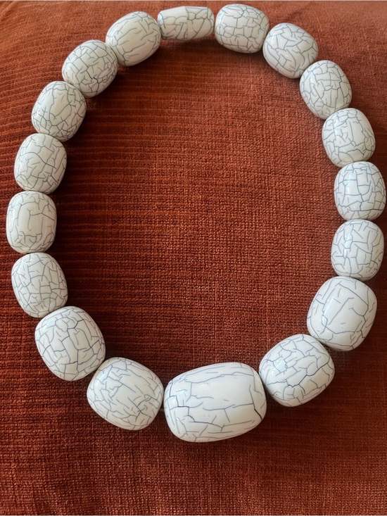 Marion Godart | Jewelry | Rare Marion Godard Opaque White Barrel Shaped ...